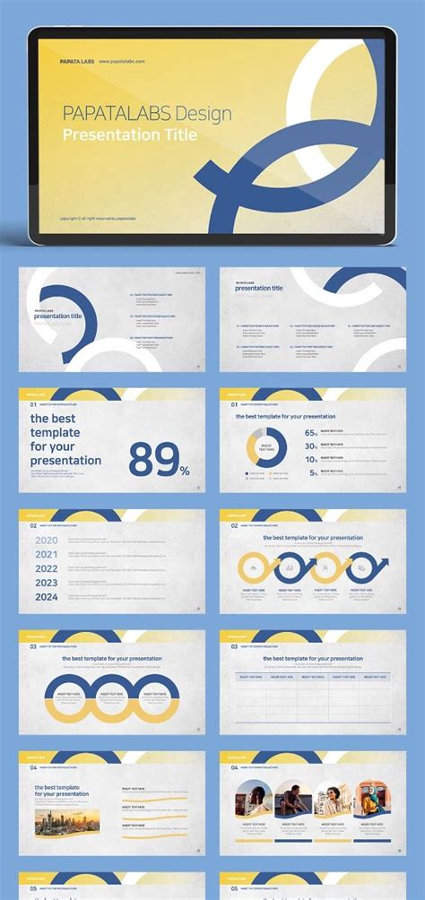 Yellowandblue 템플릿•옐로우•블루•발표•심플•yellow•blue•presentation•simple 템플릿 발표 디자인 컬러 팔레트