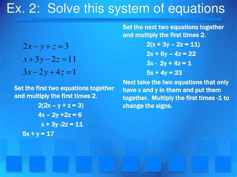 PPT Solving Systems Of Three Linear Equations In Three Variables PowerPoint Presentation ID