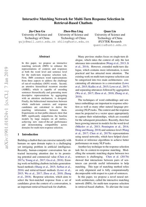 Interactive Matching Network For Multi Turn Response Selection In