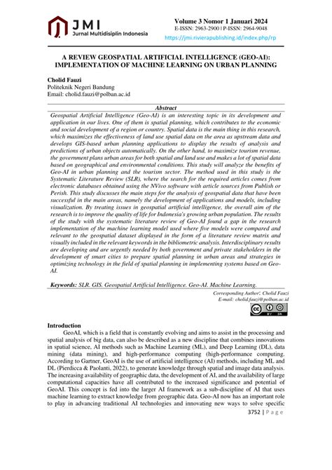 pdf a review geospatial artificial intelligence geo ai