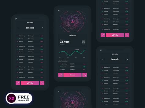 Bitcoin Mobile Concept App Free Xd Resource Adobe Xd Elements