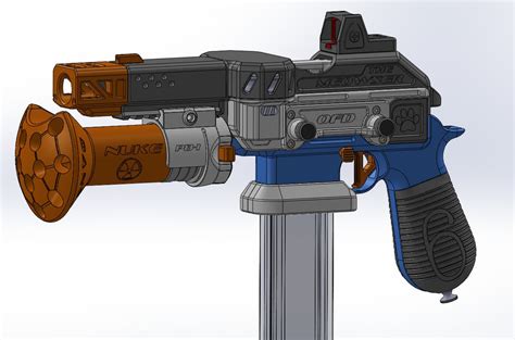 Pico Booper 3d Printed Pistol Mounted Nerf Grenade Launcher Etsy Canada