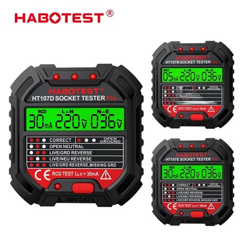 Habotest 소켓 테스터 Ht107 프로 전압 테스트 소켓 감지기 극성 위상 검사 알리 할인 받는법 리뷰보쌈