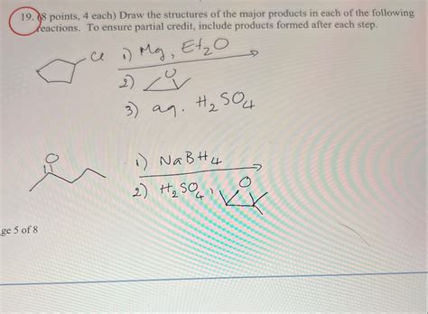 solved 8 ﻿points 4 ﻿each ﻿draw the structures of the major