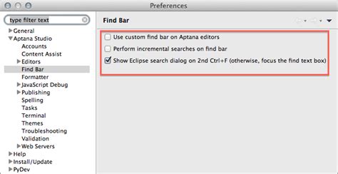 How To Replace The Aptana Studio Find Replace Dialogue By Eclipse Find Replace Dialogue