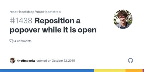 Reposition A Popover While It Is Open · Issue 1438 · React Bootstrap