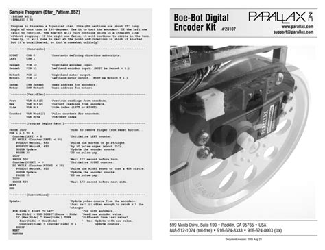 Boe Bot Digital Encoder Kit