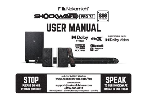 Nakamichi Shockwave Pro 714 User Manual Service Manual Download