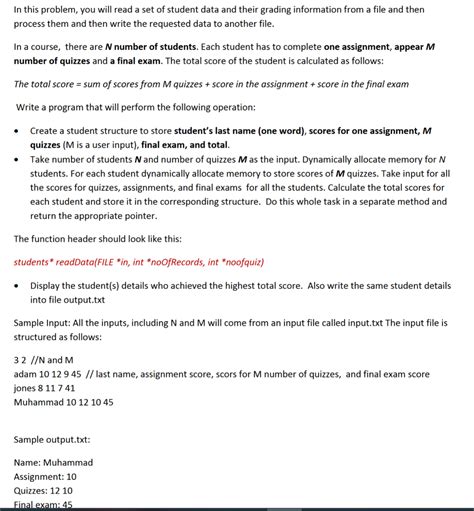 Code Using C In This Problem You Will Read A Set Of