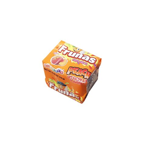 Alberts Frunas Fruit Chews Peach 4pc 035oz 10g