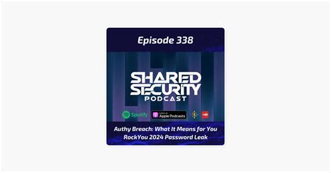 ‎shared Security Podcast Authy Breach What It Means For You Rockyou 2024 Password Leak On