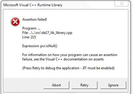 Assertion Failed Error Message Adobe Community