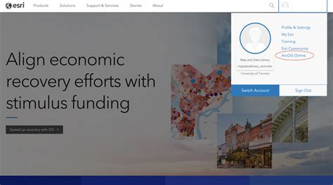 Logging In To ArcGIS Online Map And Data Library