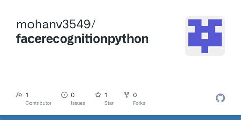 GitHub Mohanv Facerecognitionpython