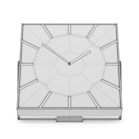 Rectangular Clock 3d Model Download For Free