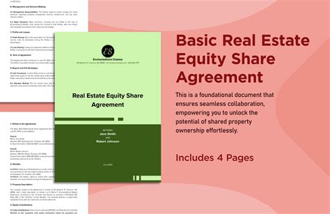 Free Equity Agreement Templates Editable And Printable