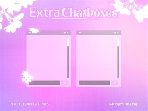 cyber sakura vtuber overlay pack cute lofi pastel vtube basics pack