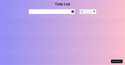 Todo App Codesandbox