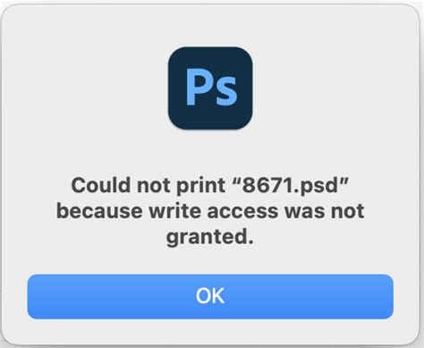could not print because write access no granted adobe community