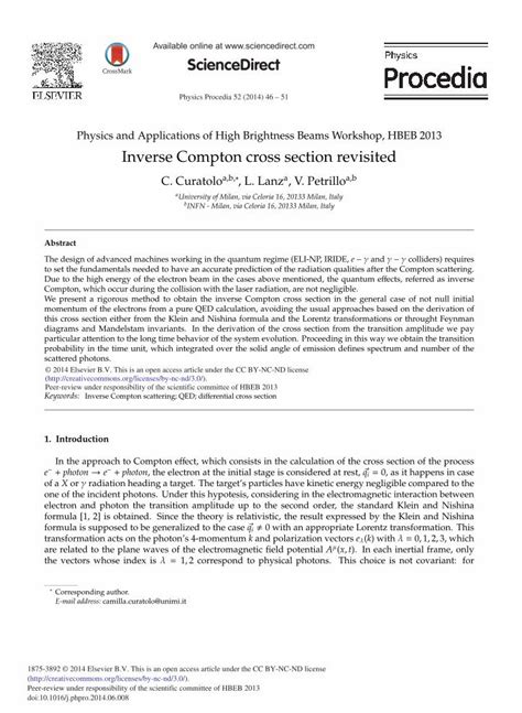 Pdf Inverse Compton Cross Section Revisited Dokumen Tips