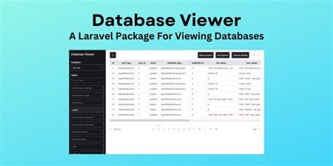 Github Next Builddatabase Viewer A Laravel Package For Viewing