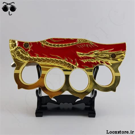 پنجه بوکس فلزی اژدها پابجیچاقو ضامن دار اکسسوری لوکس استور