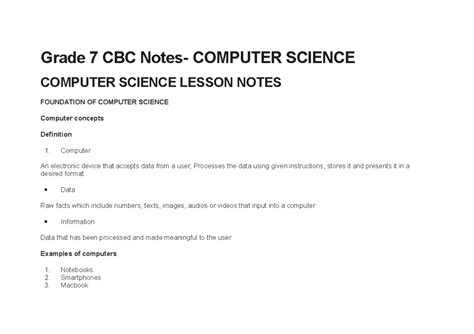 Grade 7 Cbc Complete Integrated Science Notes Grade By Vyntex Technologies Production