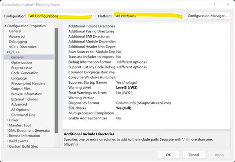 Visual Studio When I Switch From Debug To Release Configuration