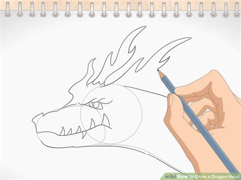 How To Draw A Dragon Head With Pictures WikiHow How To Draw A Dragon Head With Pictures WikiHow