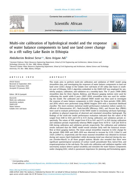 Pdf Multi Site Calibration Of Hydrological Model And The Response Of