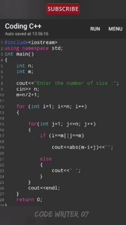 Best C Pattern Program Tutorial Video 💯🧠 Shorts Coding