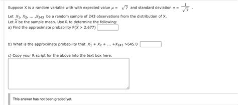 Solved Suppose X Is A Random Variable With With Expected Chegg Com