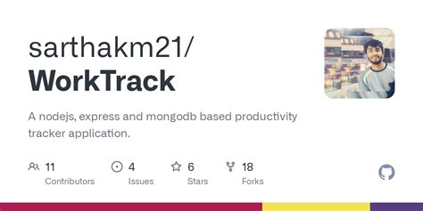 Github Sarthakm Worktrack A Nodejs Express And Mongodb Based Productivity Tracker Application