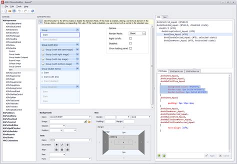 ASP NET CSS Style Builder Coming In V2011 Vol 2