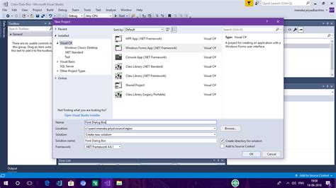 Using Font Dialog In Windows Forms