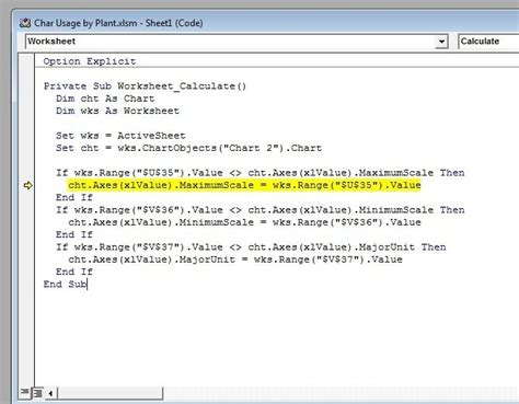 Link Excel Chart Axis Scale To Values In Cells Peltier Tech