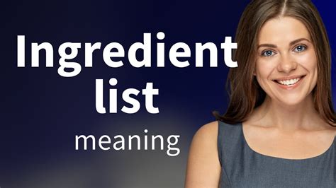 Understanding Ingredient List A Guide For English Language Learners Youtube