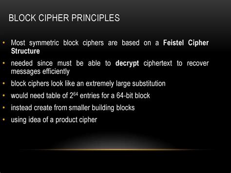 Chapter 3 Block Ciphers And The Data Encryption Standard Ppt Download
