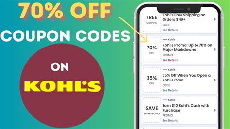 How To Get 70 Off Kohls Coupon Codes Quickly And Easily Youtube