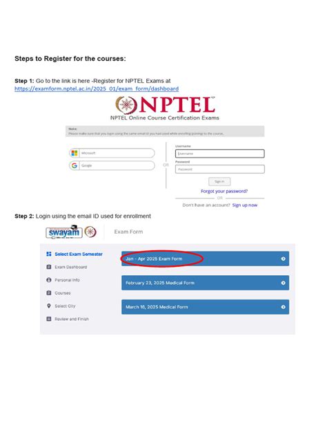 Swayam Nptel Steps For Exam Registration Pdf