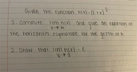 solved given the function h x 1 x x1 1 compute