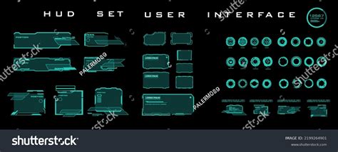 Set Hud User Interface Elements Futuristic Stock Vector Royalty Free 2199264901 Shutterstock