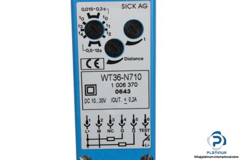 Sick Wt36 N710 Photoelectric Diffuse Sensor Platinum International