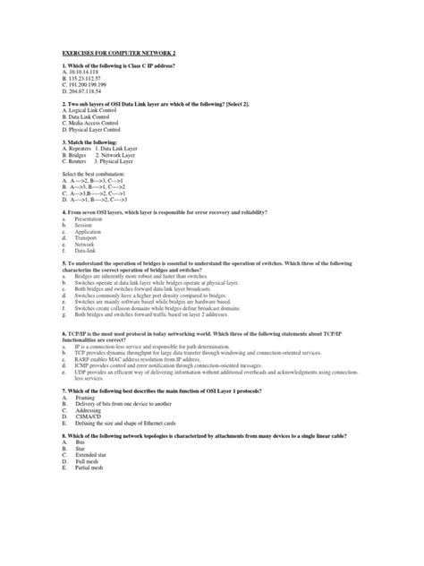 questions chapter1 pdf network switch computer network