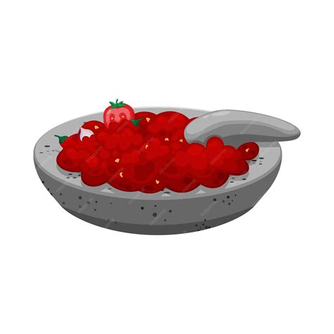 Premium Vector Sambal Background Design With Cartoon Style