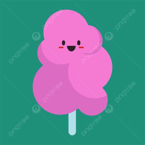 Cotton Candyillustrationvector On White Background Vector Candy Stick Vector Vector Candy