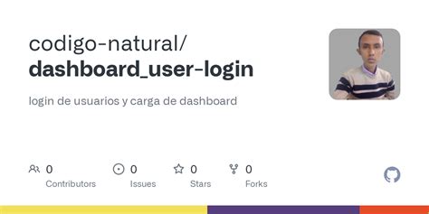Github Codigo Natural Dashboard User Login Login De Usuarios Y Carga De Dashboard