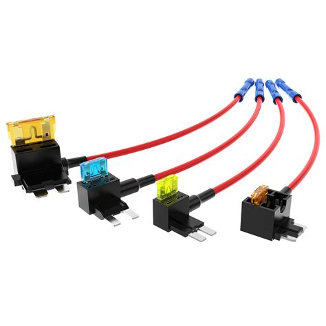 4 Type Add A Circuit Fuse Tap Adapter Kit With Fuse Daier