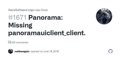Panorama Missing Panoramauiclientclientso · Issue 1671 · Valvesoftwarecsgo Osx Linux · Github