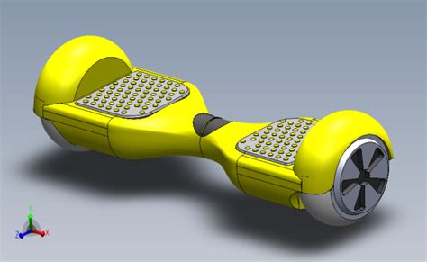 双轮电动平衡车solidworks 2018模型图纸下载 懒石网